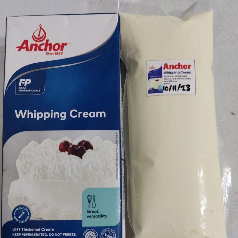 Jual [ share pack 600 ml ] anchor whipping cream 600 ml / krim whipping ...
