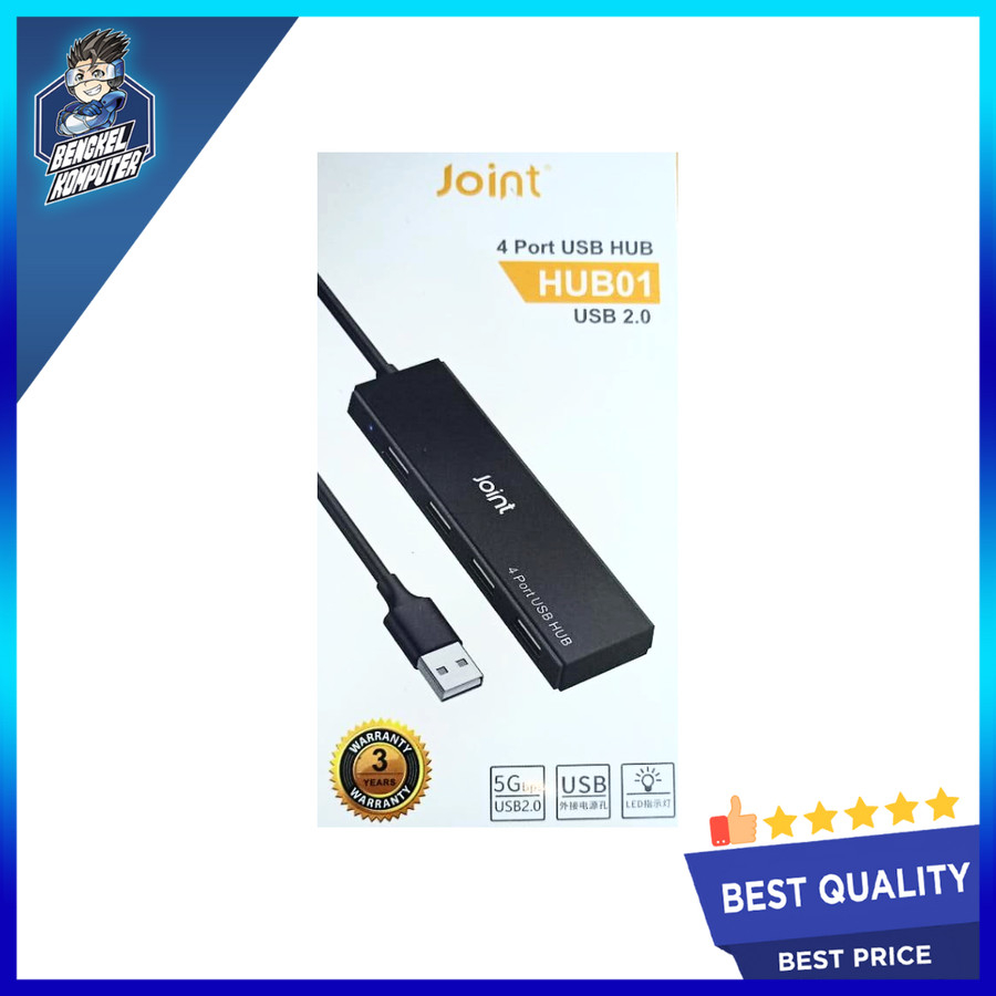 Jual USB HUB 4 PORT JOINT HUB01 BLACK | Shopee Indonesia
