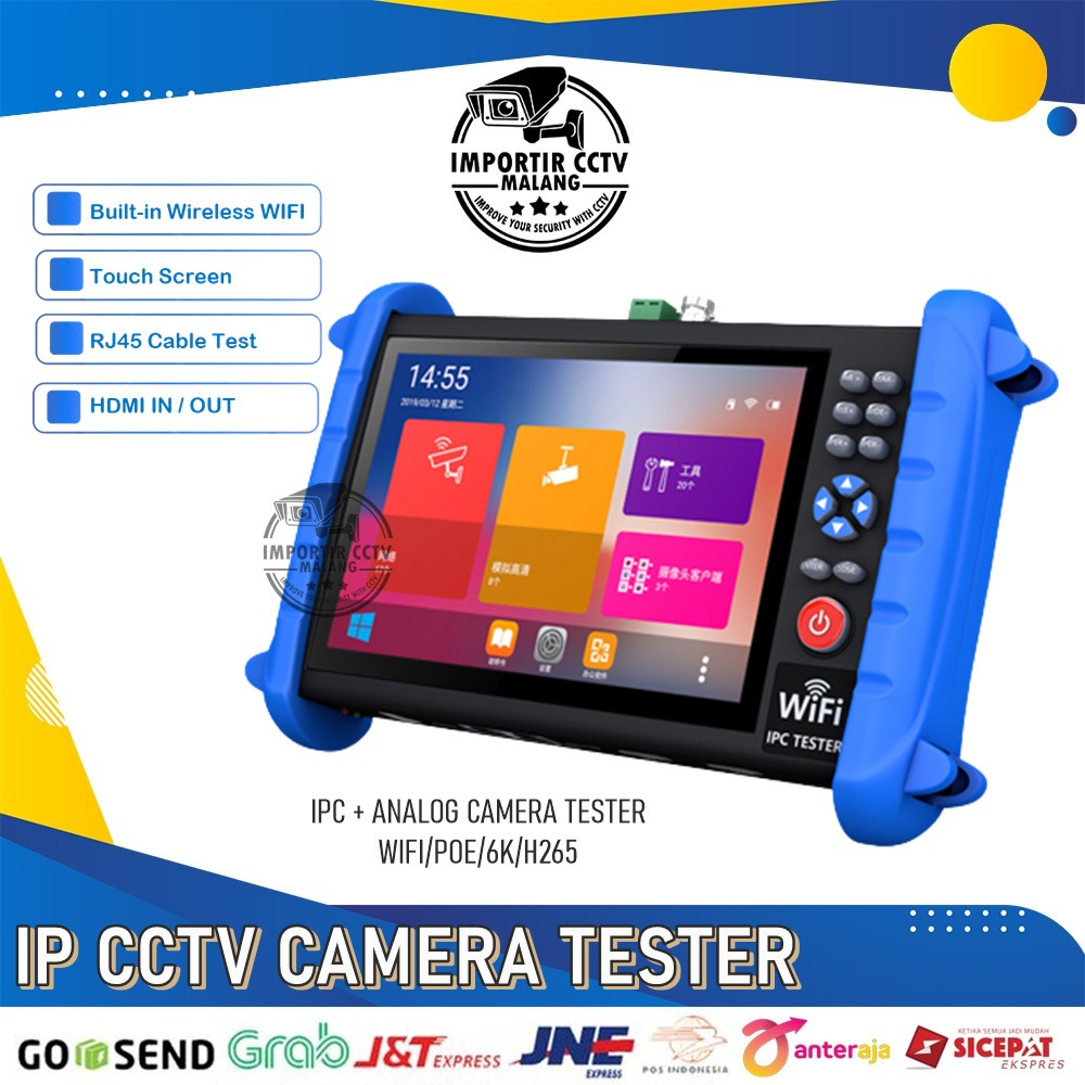 Jual CCTV IP CAM Tester Layar 7in + Tas Support up to 8mp | Shopee ...