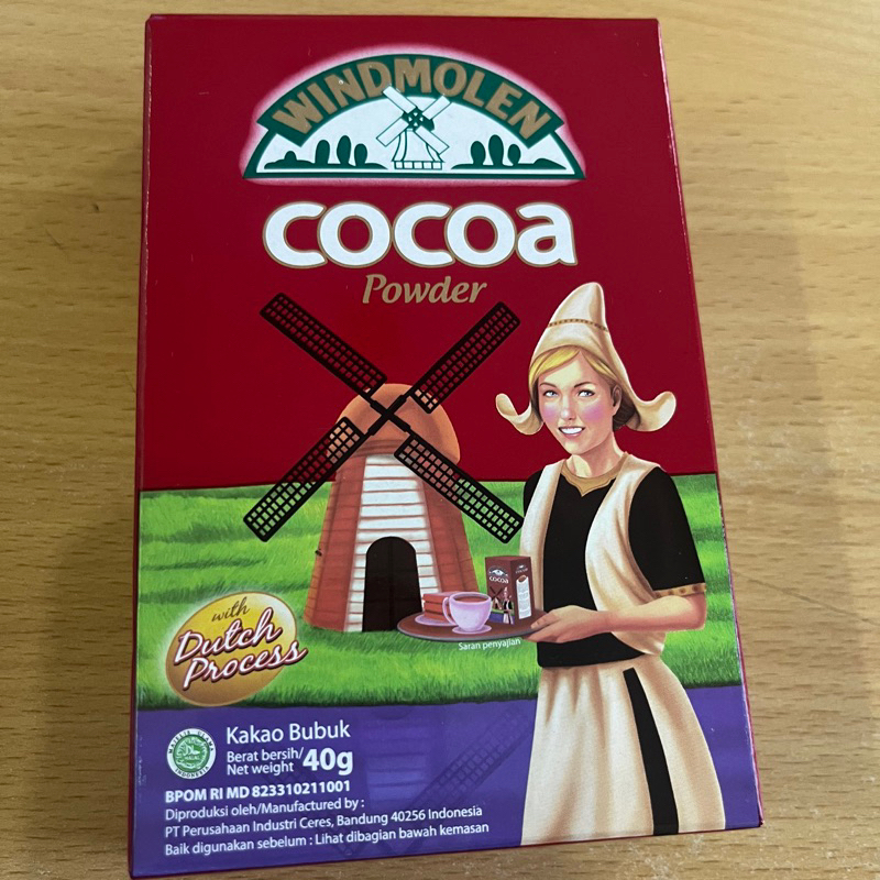 Jual Windmolen Cocoa powder 40gr Coklat Bubuk Dutch process cacao | Shopee Indonesia