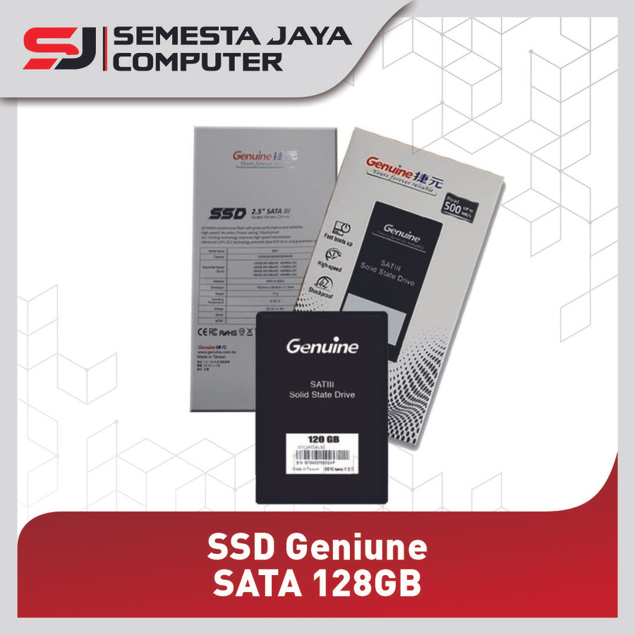 Jual SSD Genuine 128 GB Sata 3 2.5" Garansi 3 Tahun SSD 128GB Resmi ...