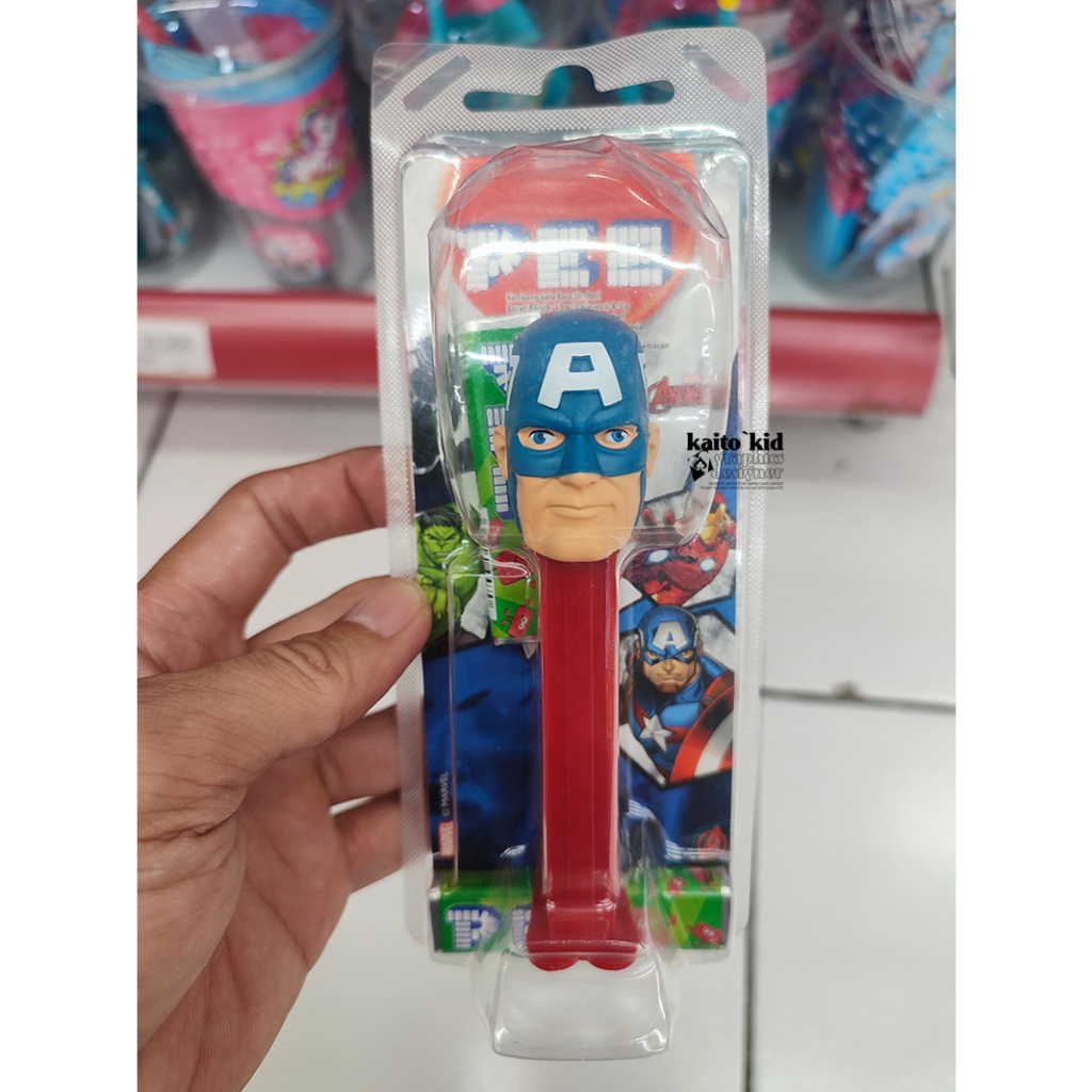 Jual PEZ CAP AMERICA Candy Perman Mainan Permen Dispenser dari Alfamidi Alfamart Indomaret ...