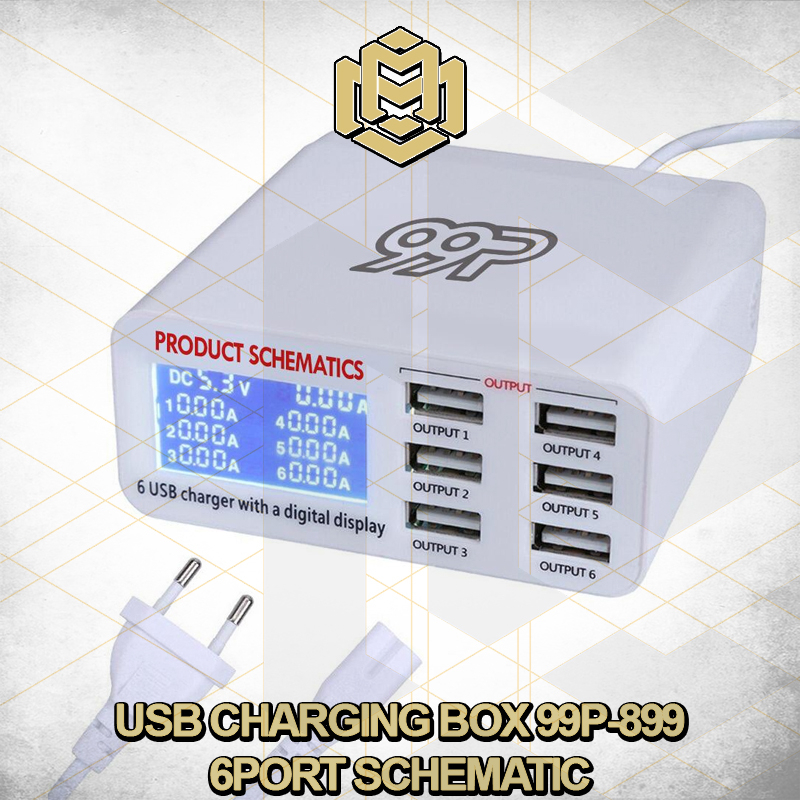 Jual Usb Schematic 6 PORT 99P-899 / ADAPTOR SMART CHARGER 99P-899 6 ...