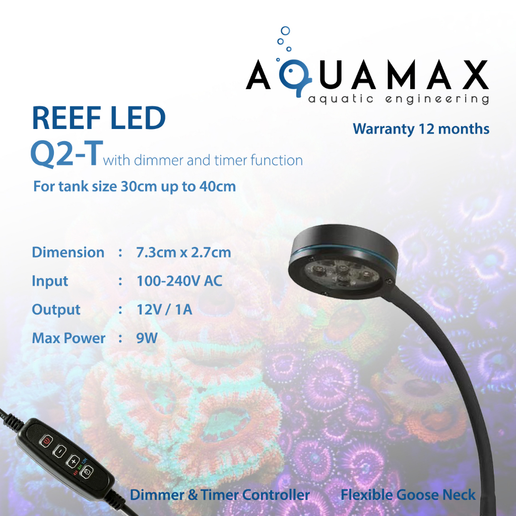 Jual NEW Aquamax Reef Aquarium LED Q2T Dengan Dimmer Dan Timer [terbaik ...