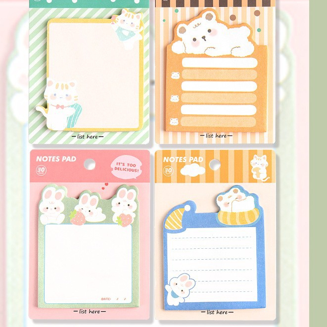 Jual HM33 Sticky Notes Penanda Buku Sticky Note Motif Kartun Lucu ...