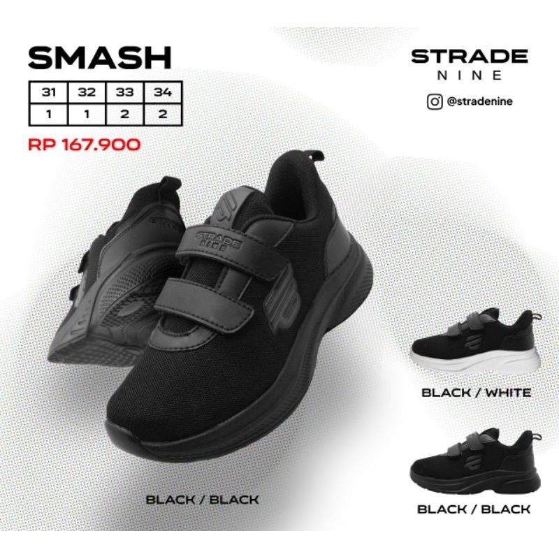 Jual Sepatu Sekolah Strade Nine-Smash Original 100% (Free Kaos Kaki ...