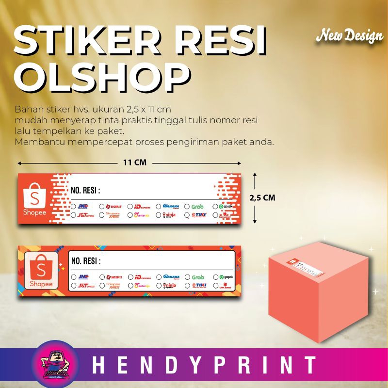 Jual (ISI 100 )STIKER RESI PENGIRIMAN OLSHOP/LABEL PAKET OLSHOP/RESI OLSHOP | Shopee Indonesia