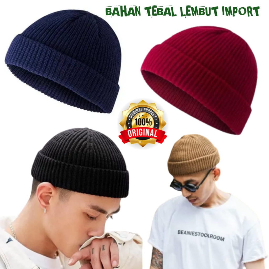 Jual KUPLUK BEANI HAT RAJUT TEBAL IMPORT PRIA WANITA DEWASA UNISEX ...