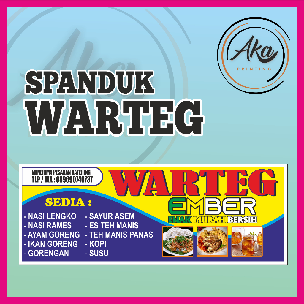 Jual Aka Printing/Cetak spanduk/banner warteg/spanduk warung/banner ...