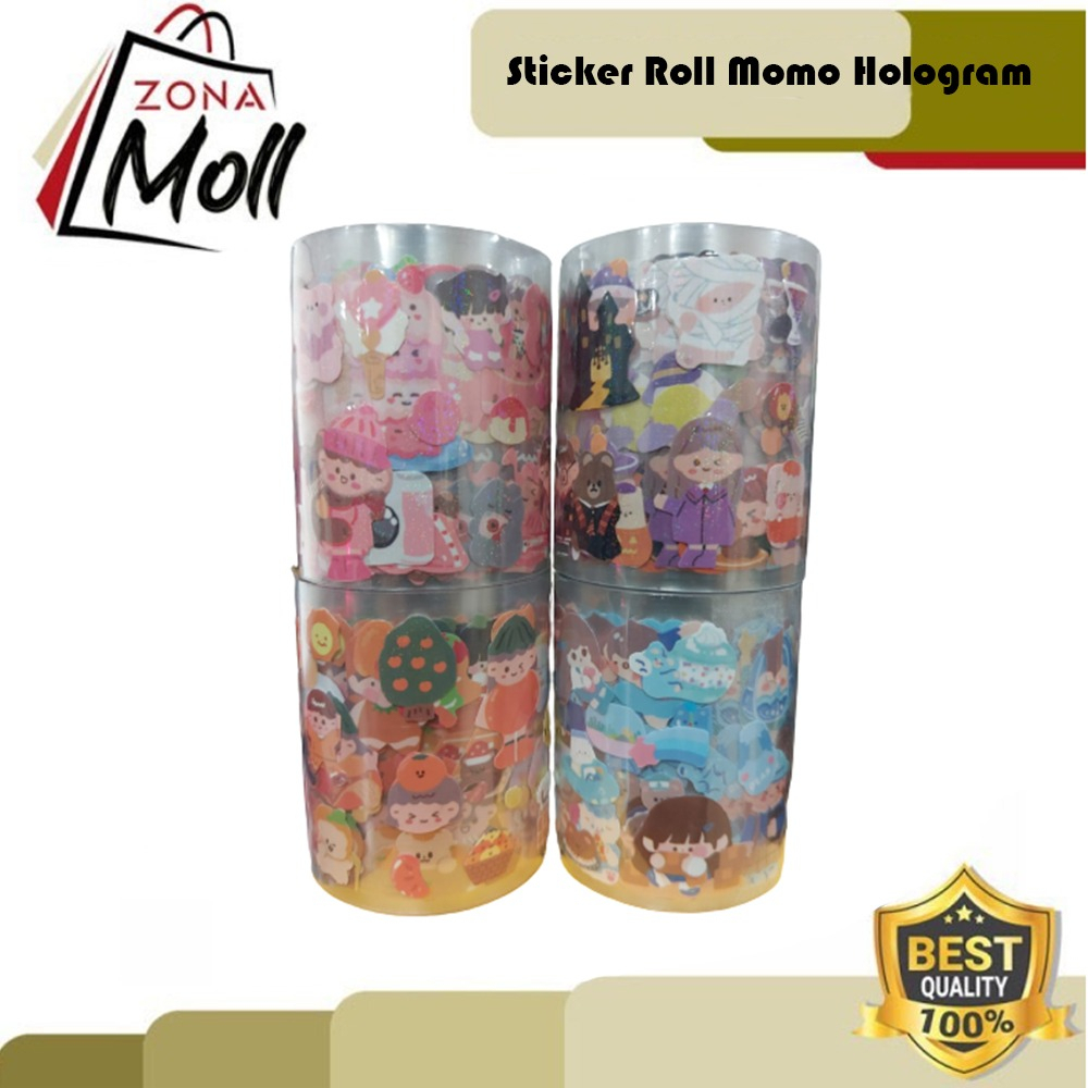 Jual Sticker Roll Momo Hologram 5cm x 3m Sticker Lucu Momo Kartun Korea ...
