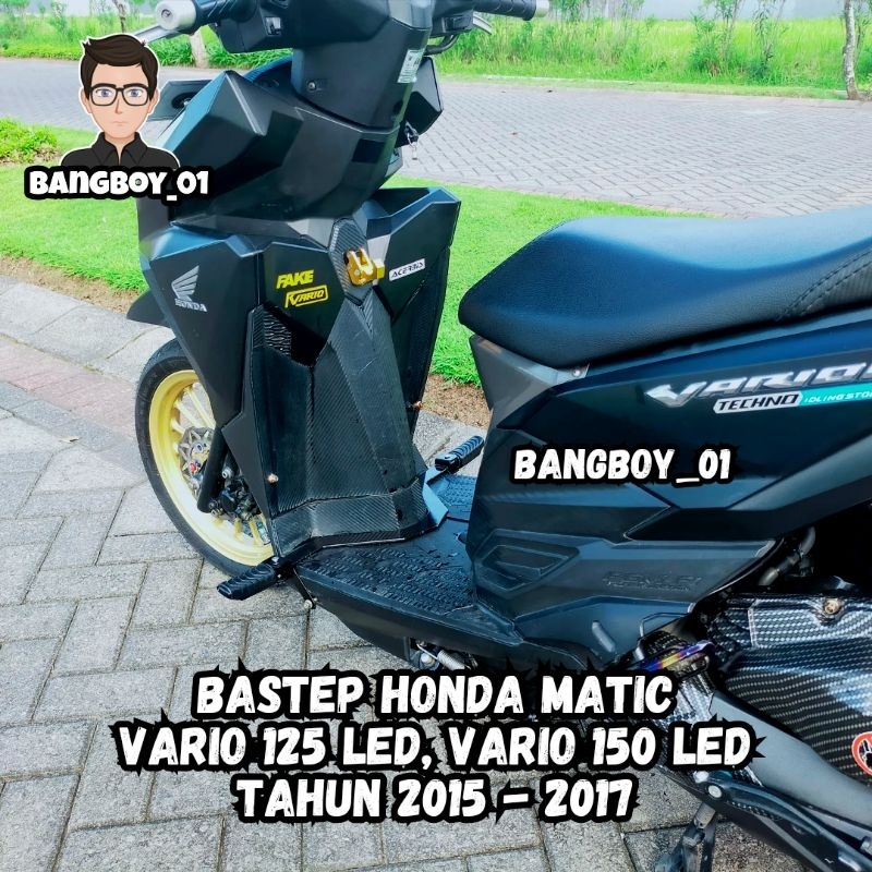 Jual Fullset Full Set Besi Bastep Step Pijakan Kaki Motor Honda Matic Matik Vario 125 150 Led Fi ...