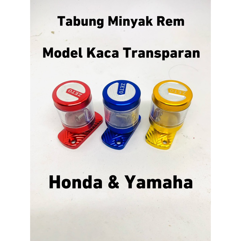 Jual COD TUTUP MINYAK REM DEPAN STEMPEL TABUNG KACA MOTOR HONDA YAMAHA ...