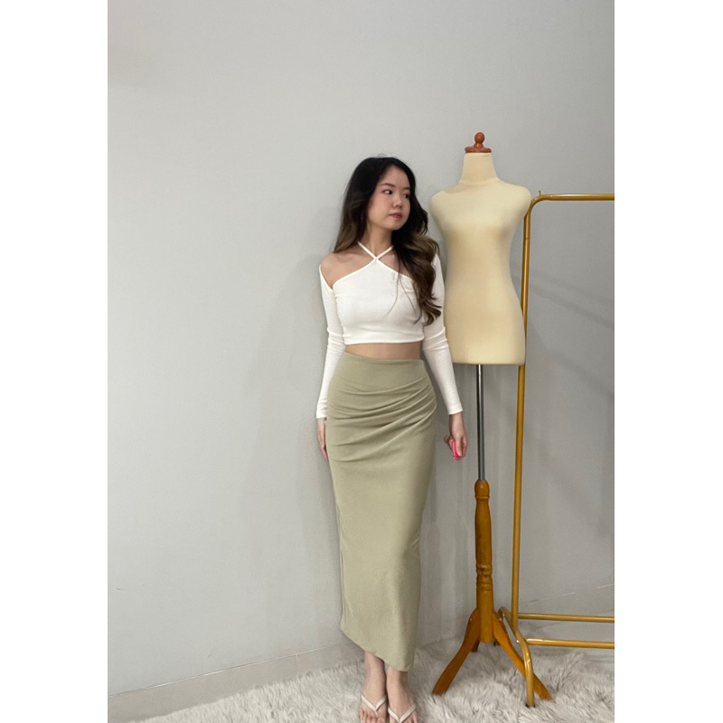 Jual LACHEL Nadine Knit Midi Skirt | Shopee Indonesia