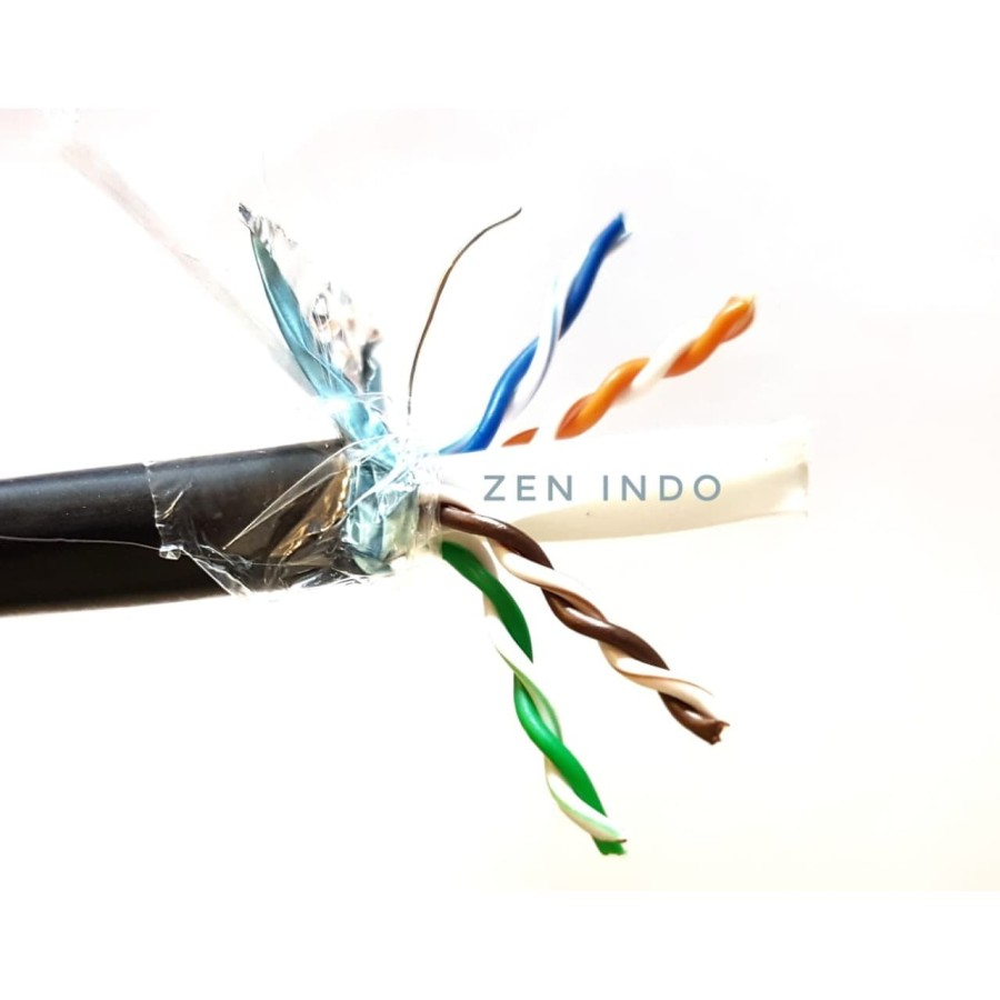 Jual Kabel Lan per Meter FTP Outdoor Cat6 Cat6 Hitam Tidak Terpasang ...