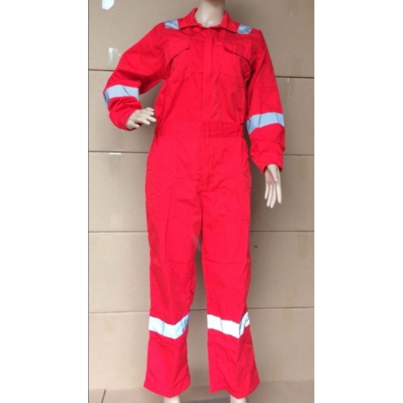 Jual Wearpack safety coverall terusan/seragam kerja warna merah ...