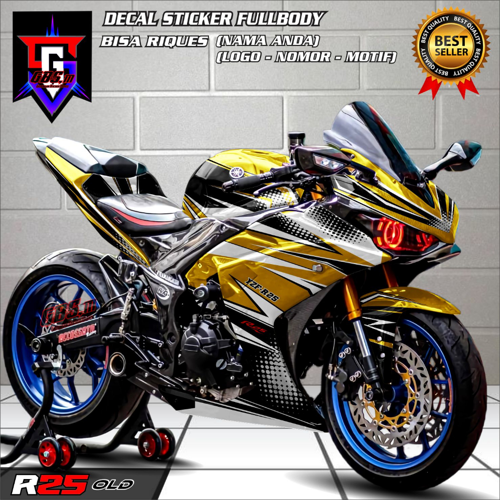 Jual Decal Variasi R25 OLD - Stiker Yamaha R25 OLD Fullbody Racing ...