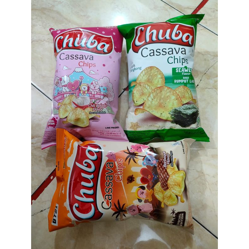 Jual Chuba BT21 /chuba cassa chips barbeque,sambal balado,dan rumput ...