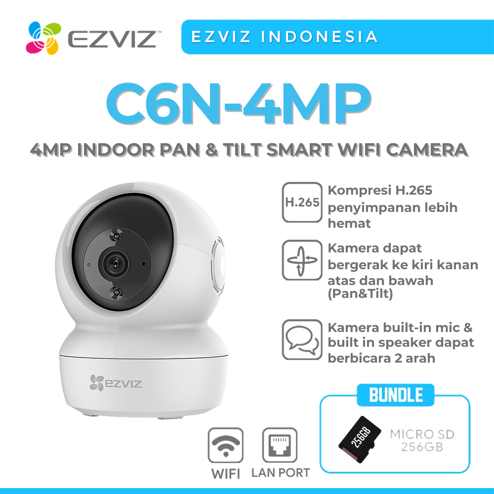Jual EZVIZ C6N 4MP - 2K Resolution H.265 WI-FI Wireless Camera CCTV Smart IP | Shopee Indonesia