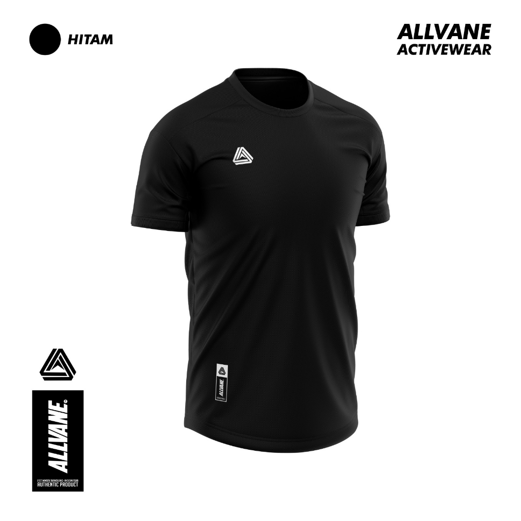 Jual ALLVANE ACTIVEWEAR HITAM / JERSEY GYM/JERSEY RUNNING/JERSEY ...