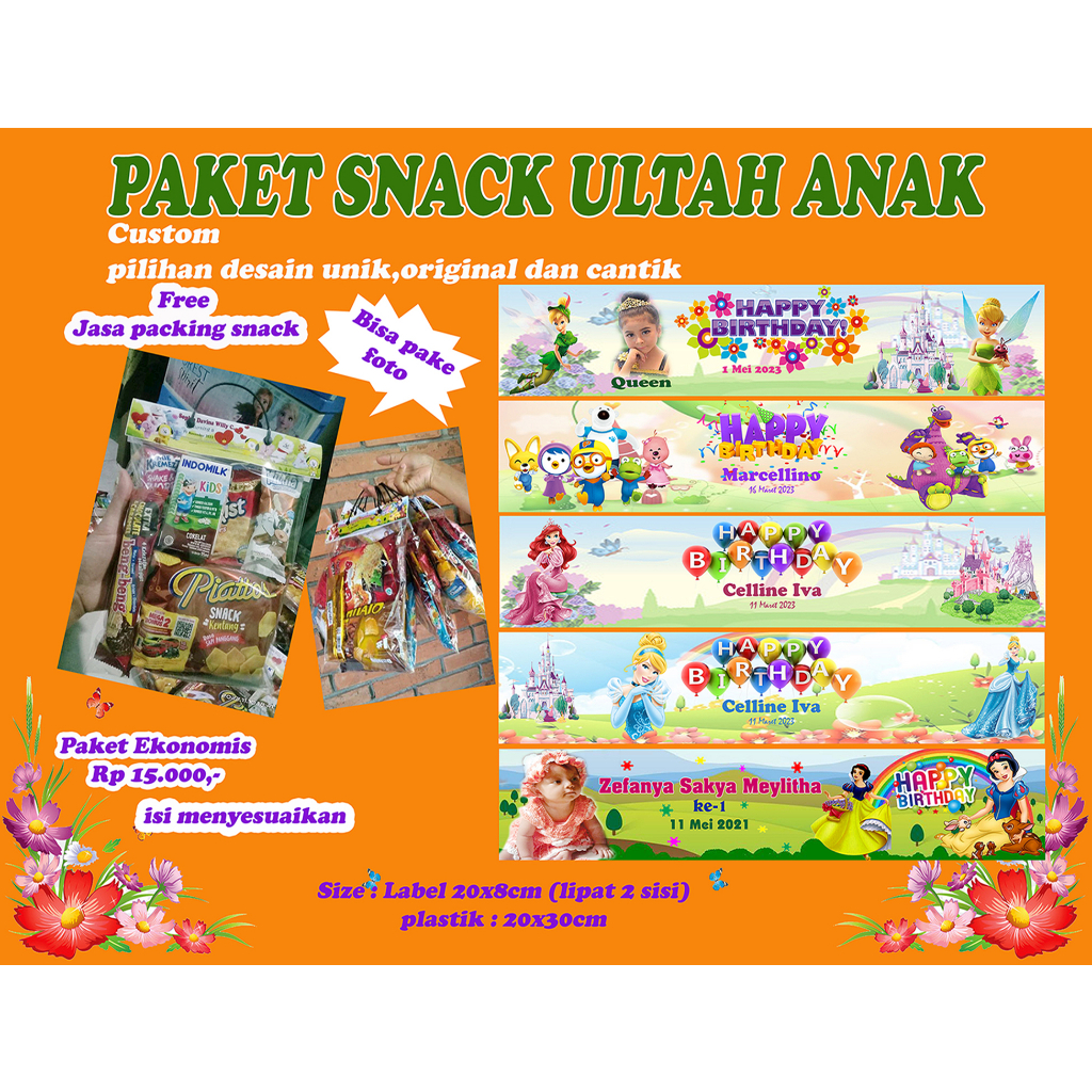 Jual Paket snack ultah anak, Goodybag ultah ekonomis | Shopee Indonesia
