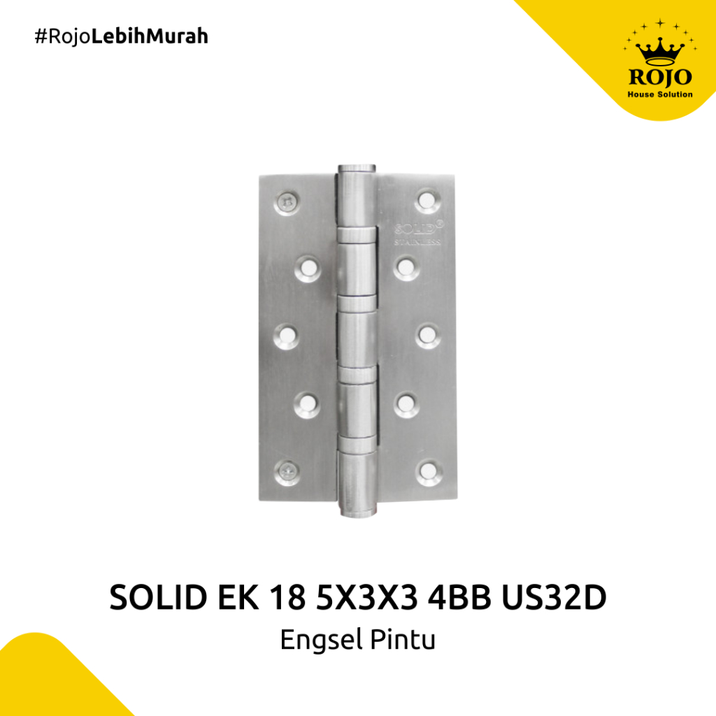 Jual Solid EK 18 5x3x3 4BB US32D Engsel Pintu 5 Inch | Shopee Indonesia