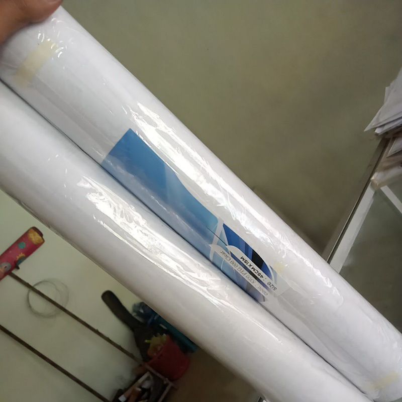 Jual Stiker skotlet warna putih transparan doff 1 meter/45x100cm | Shopee Indonesia