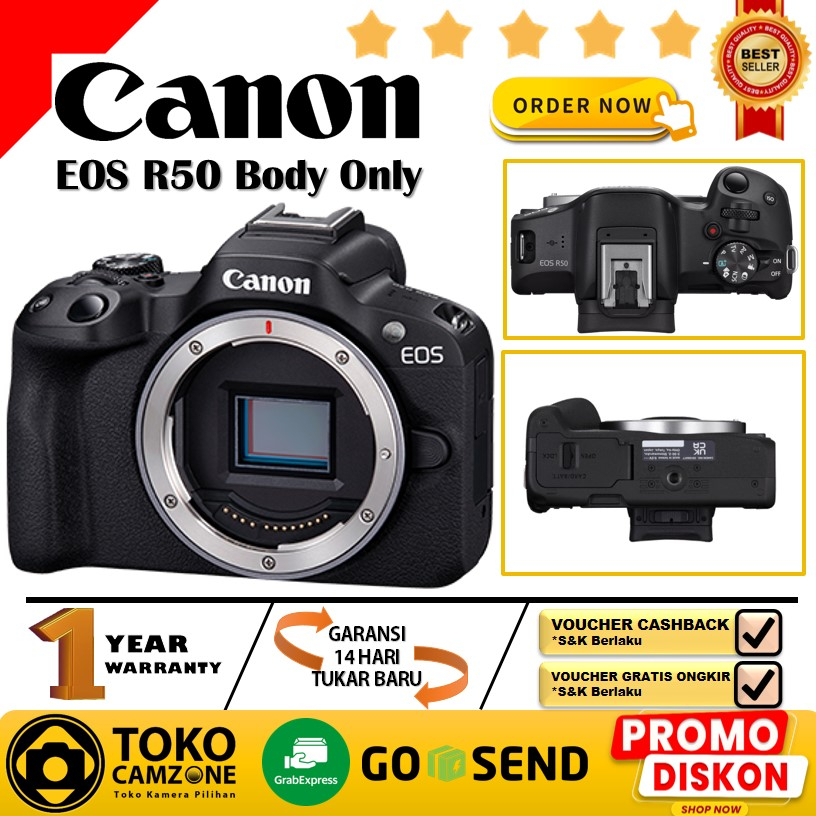 Jual Canon EOS R50 Body Only Mirrorless Camera Canon GARANSI RESMI | Shopee Indonesia