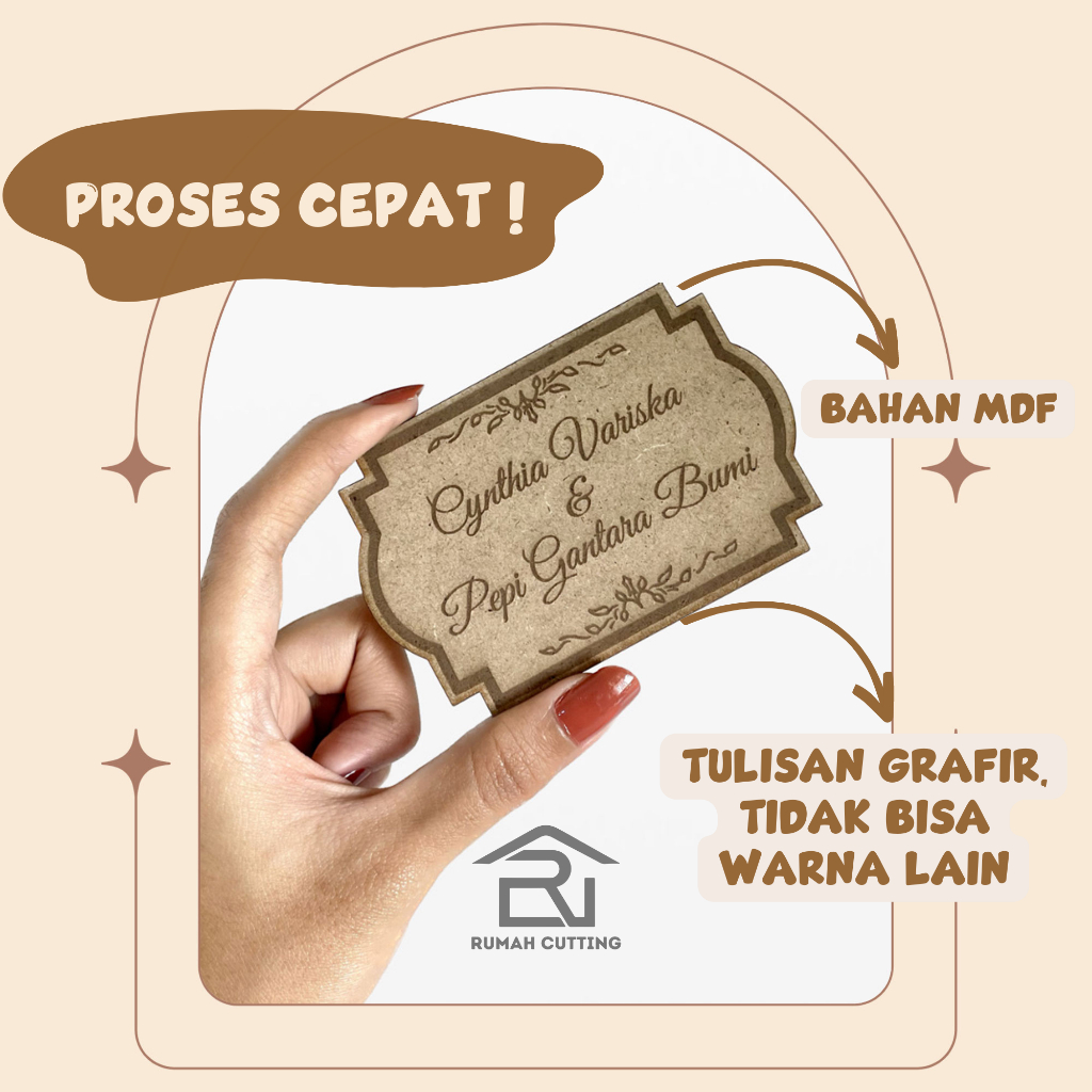 Jual Mahar Pernikahan Kayu Rustic Aesthetic Seserahan Pengantin Plywood ...