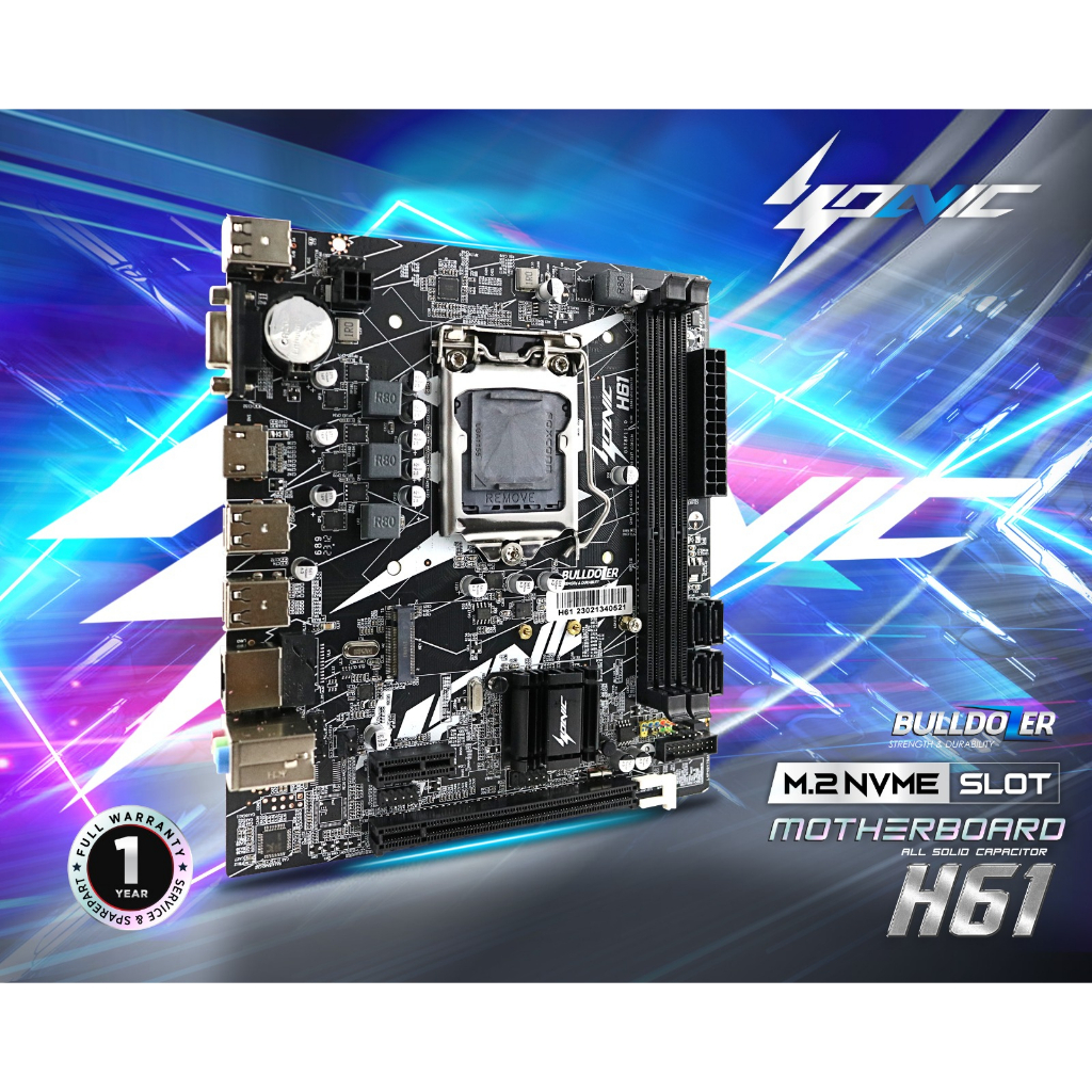 Jual MOTHERBOARD BULLDOZER H61B-LZ SOCKET 1155 DDR3 | Shopee Indonesia