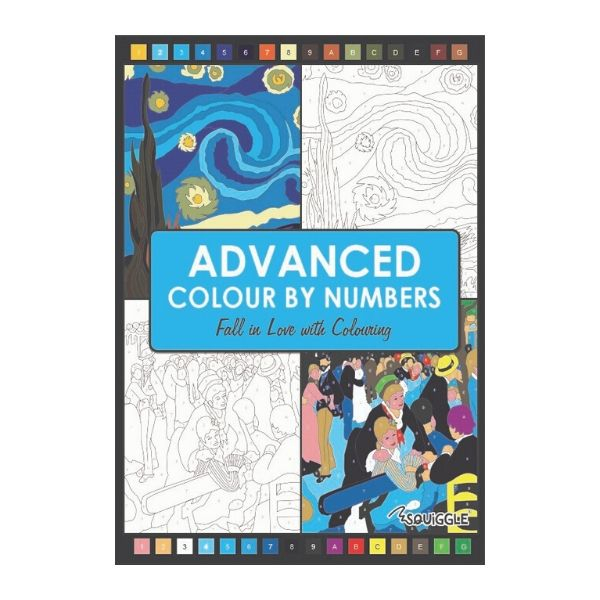 Jual [Squiggle] UK Adult Colouring Book By Numbers (Buku Mewarnai ...