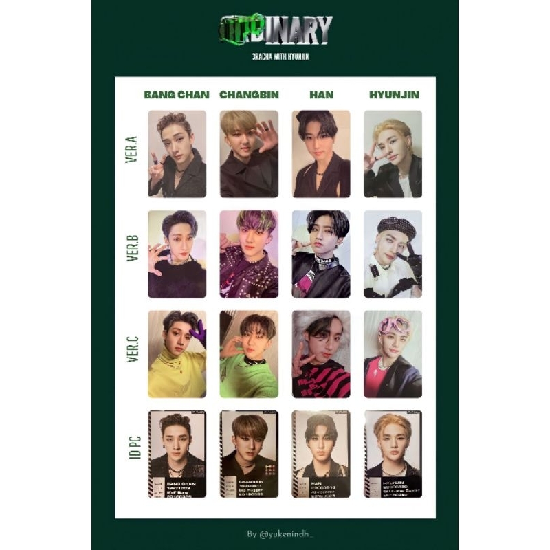 Jual STRAY KIDS Photocard Oddinary Bangchan Changbin Hyunjin Han ...