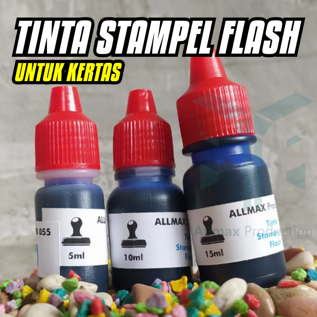 Jual Tinta Khusus Stampel Flash Stempel Warna Untuk Kertas Bukan ...