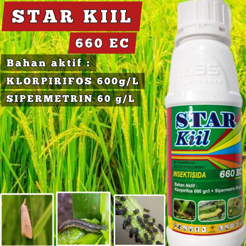 Jual insektisida STARKILL 660 EC #KLORPIRIFOS &SIPERMETRIN 200 ML ...