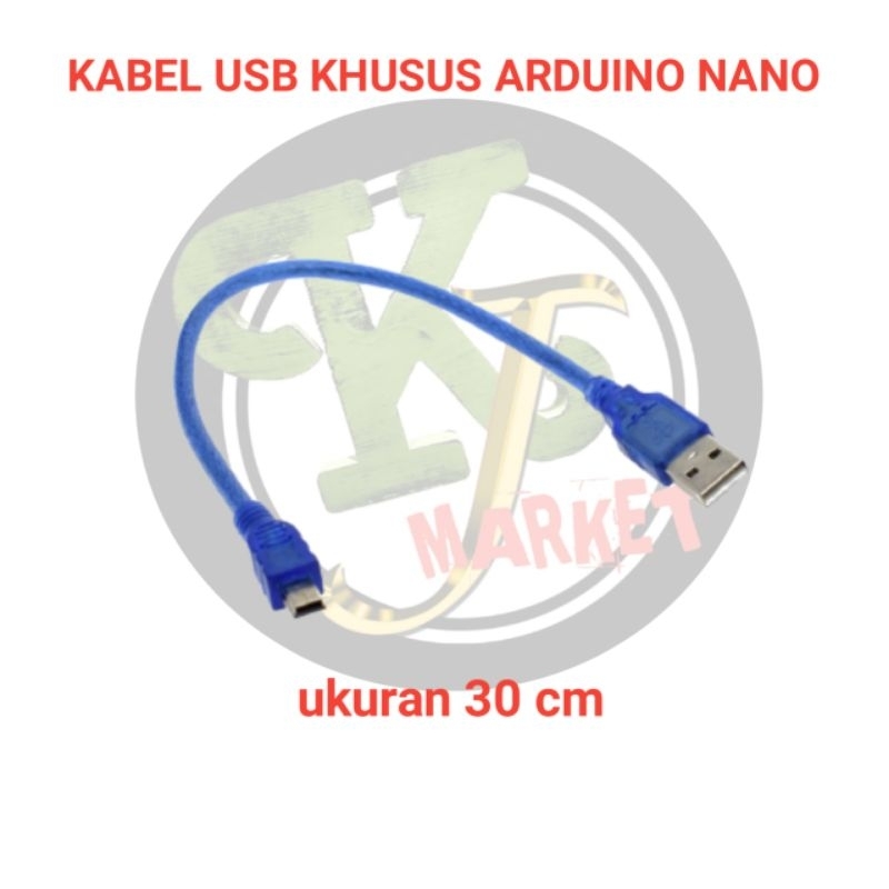 Jual Kabel Mini USB 5pin transparant biru (Nano dan Uno) | Shopee Indonesia