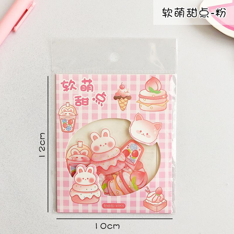 Jual Sq-1 SET ISI 45 PCS STICKER AESTHETIC BERBAGAI MACAM MOTIF LUCU ...