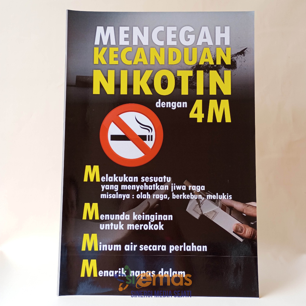 Jual Poster Dilarang Merokok | Poster Mencegah Kecanduan Nikotin | No ...