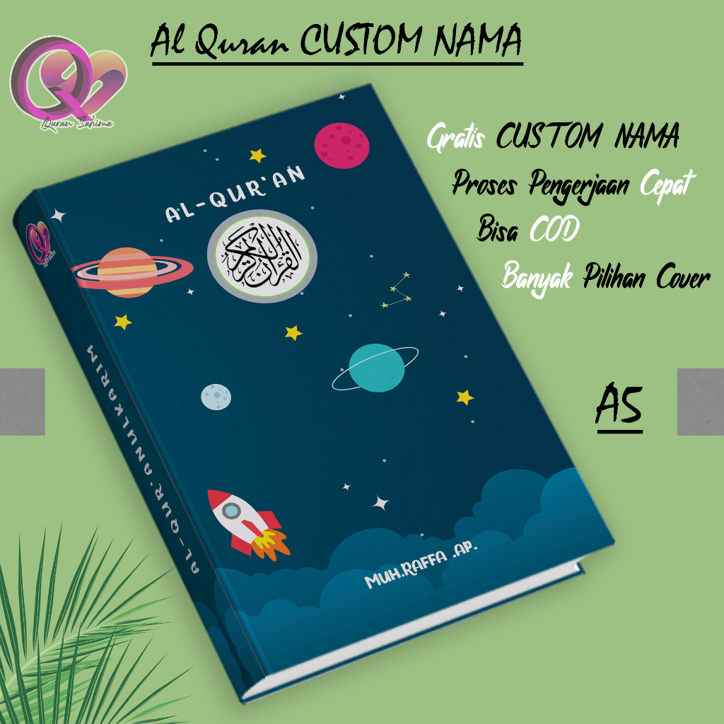 Jual Al Quran Custom Anak Quran Custom Nama & Cover Quran Custom Ukuran ...