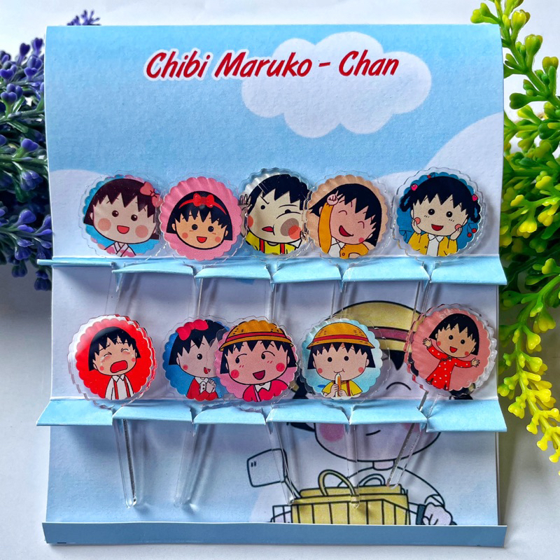 Jual Chibi Maruko Chan Food Picks Tusukan Bento Hiasan Bekal Sekolah ...
