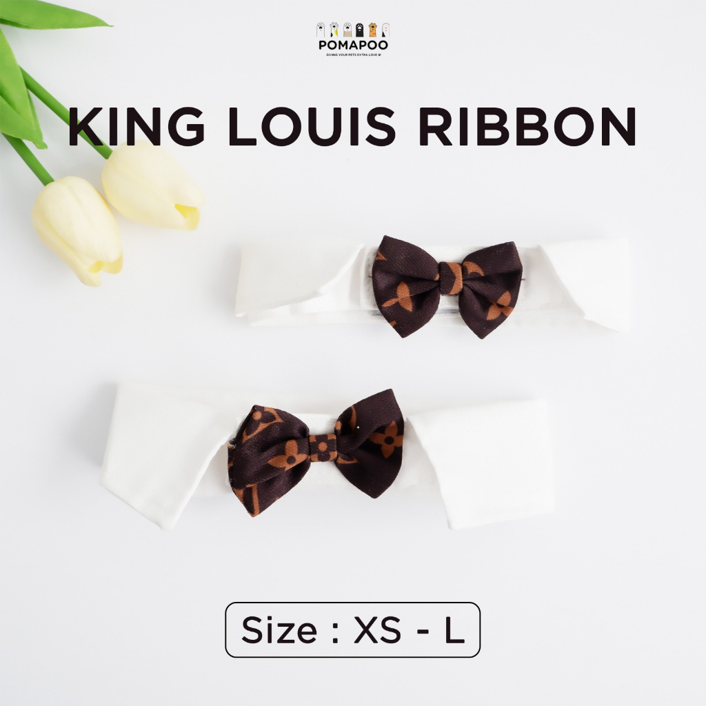 Jual POMAPOO - Kalung Kucing dan Kalung Anjing King Louis Ribbon Collar ...