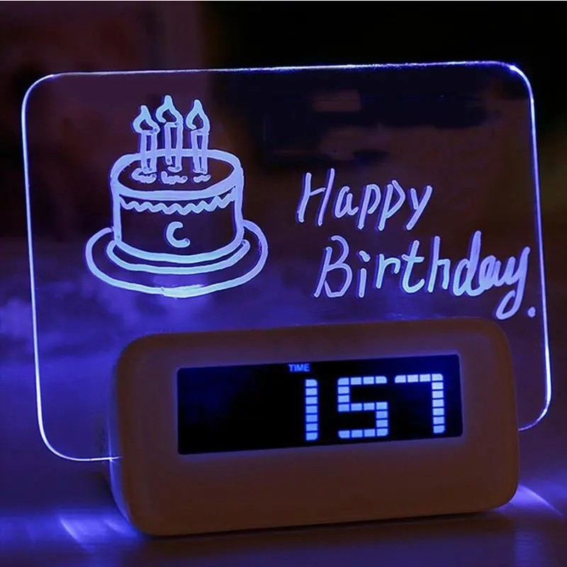 Jual JAM KAMAR DIGITAL ALARM LED CLOCK + MEMO BOARD DESKTOP WATCH ...