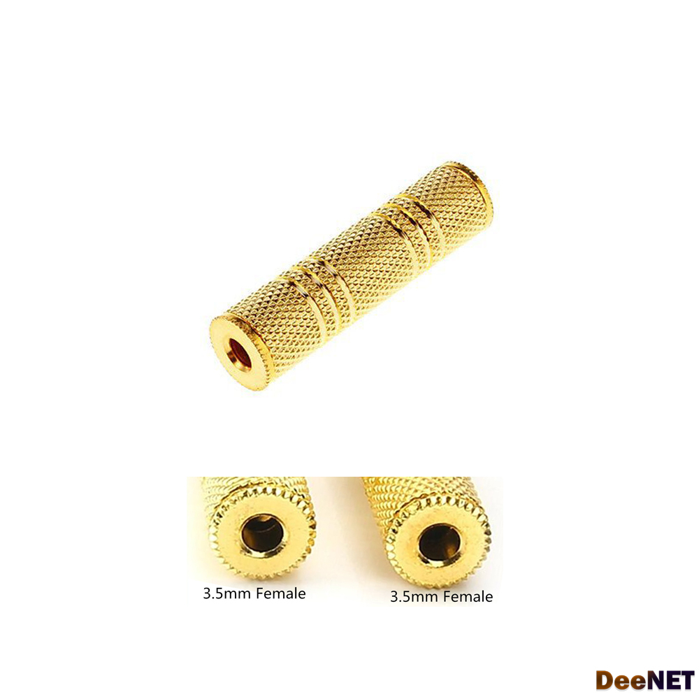Jual 3.5mm Jack Female to 3.5 mm Female Connector Stereo Audio Adapter ...