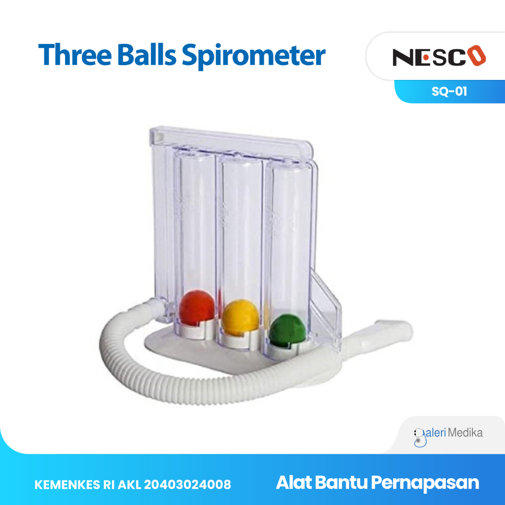 Jual Nesco SQ-01 Three Balls Spirometer / Nesco SQ-01 Spirometri Ball Alat Bantu Latihan ...