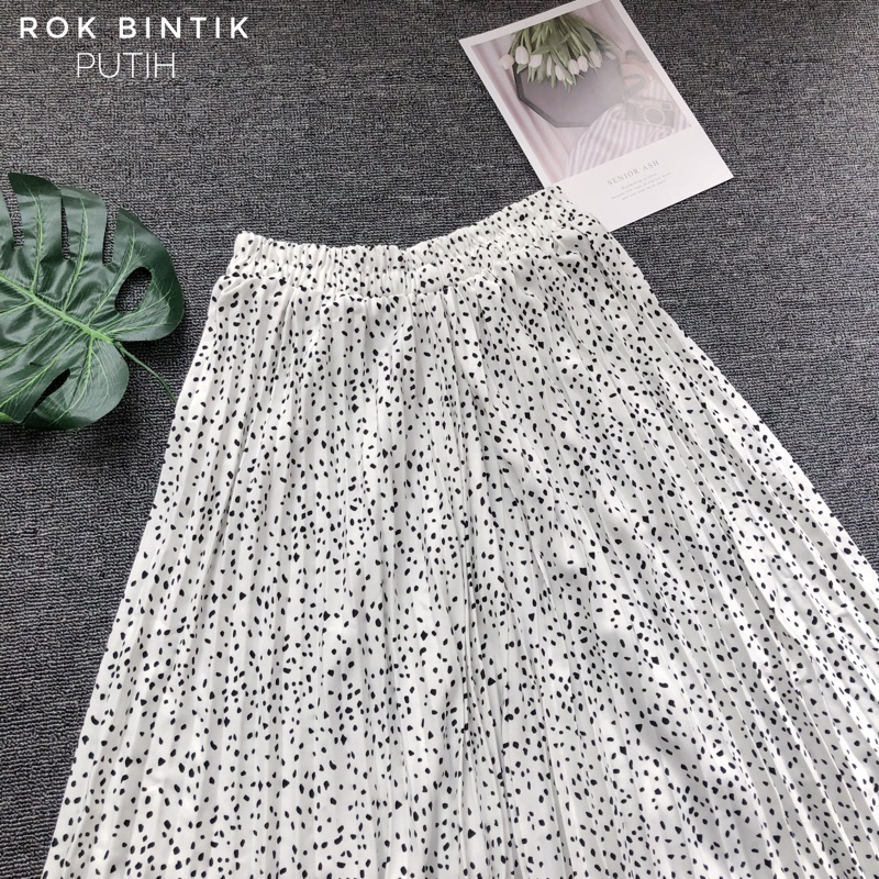 Jual ROK PLISKET MOTIF / ROK PLISKET MOTIF BINTIK / ROK PLISKET MOTIF ...