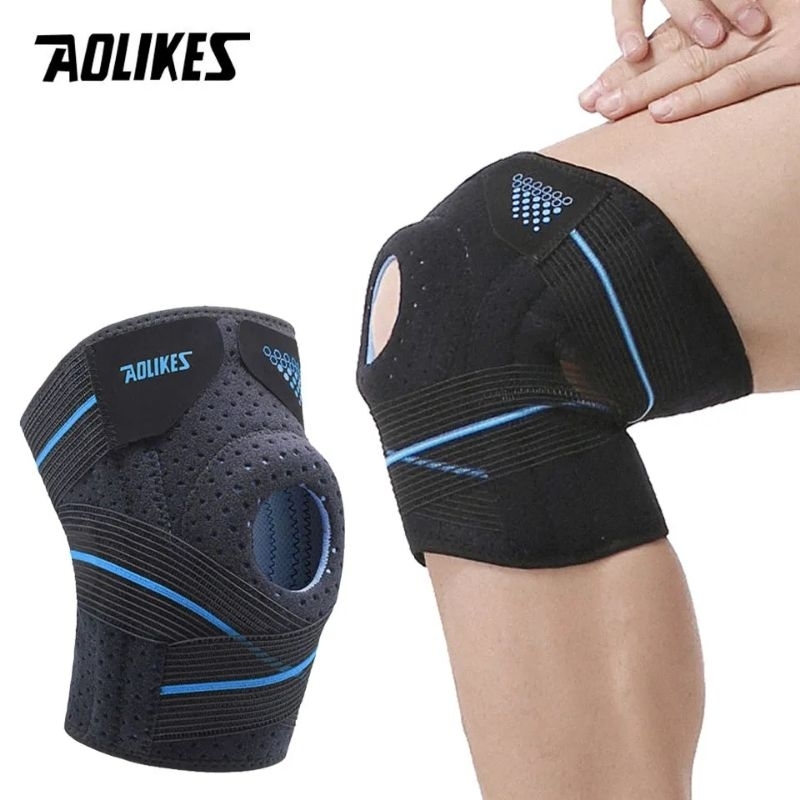 Jual 7909 Aolikes Coolfit Knee Wrap Sleeve Pad Guard Deker Lutut Kaki ...