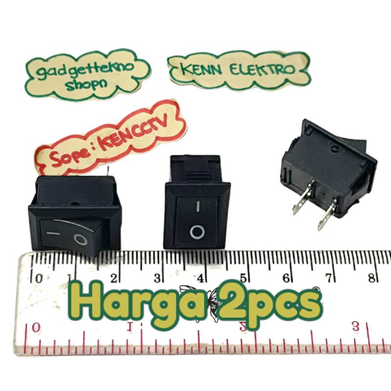 Jual saklar switch on off 2pin hitam 2kaki hitam (HARGA 2PCS) | Shopee ...