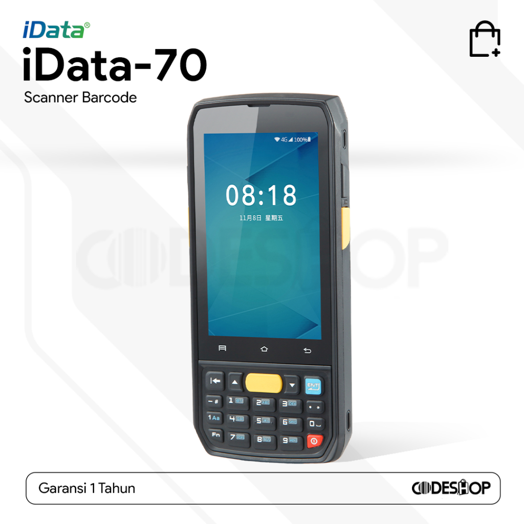 Jual iData 70 Mobile Barcode Scanner PDT Android PDT Scan 2D Wifi NFC ...