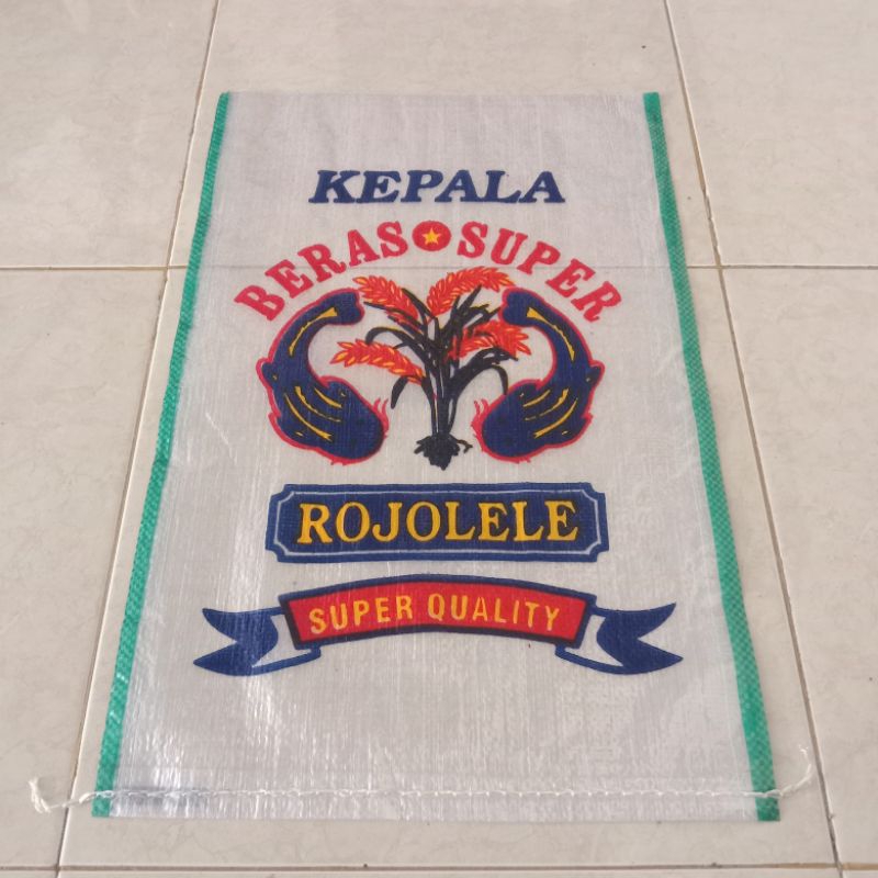 Jual Karung Beras 10kg cap Rojolele ukuran 35cm x 55cm tanpa label ...