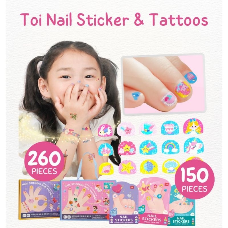 Jual Tato Sticker kuku anak PREMIUM Nail & tattoo box mainan tato ...