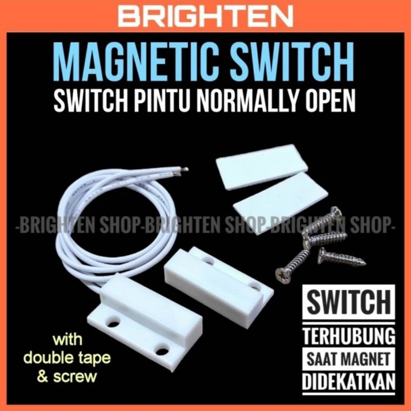 Jual Magnetic Switch Normally Open Saklar Magnet Sensor Pintu Alarm 2 ...