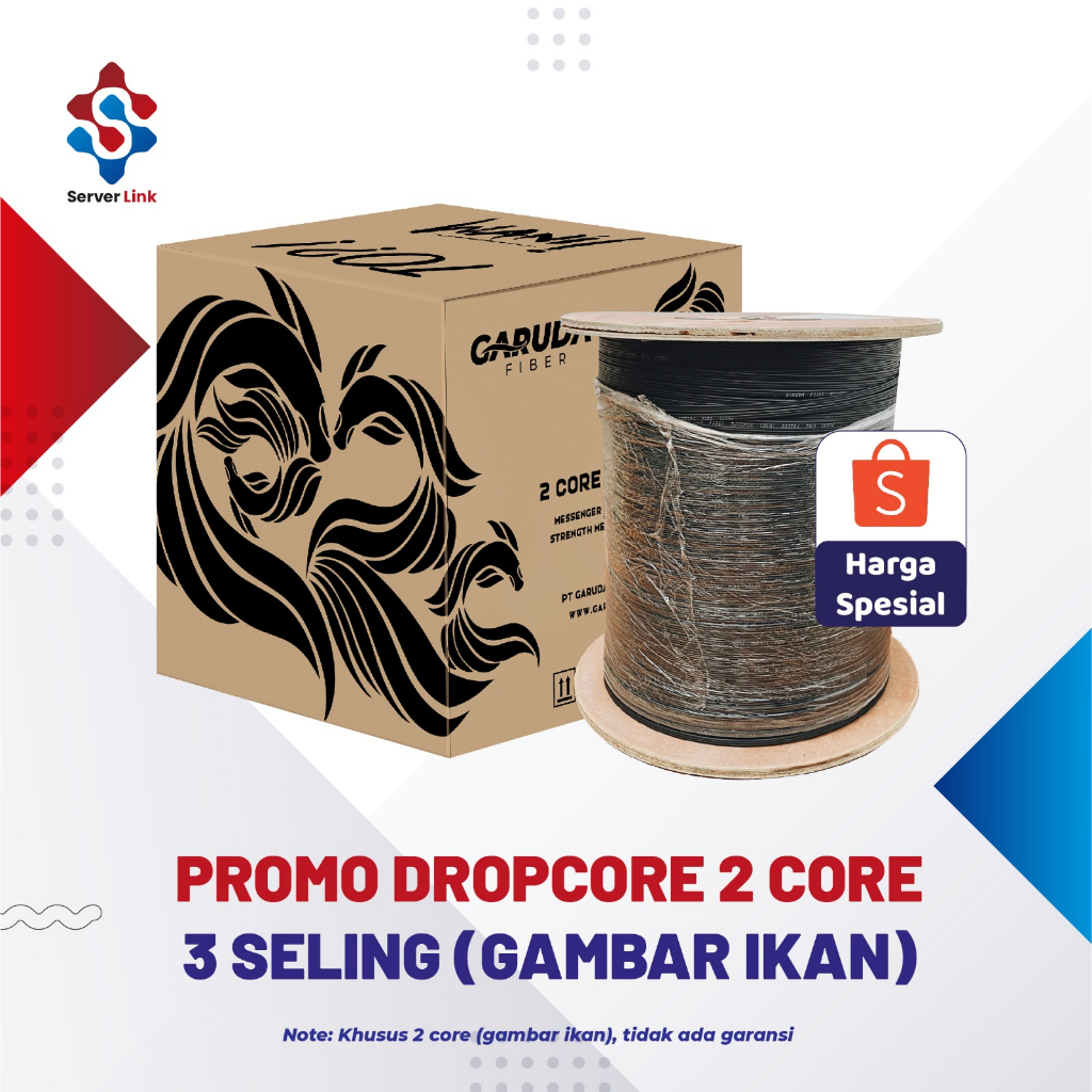 Jual BOMBASTIS SALE Garuda Fiber Kabel Dropcore 2 Core 3 Selling 1000 ...
